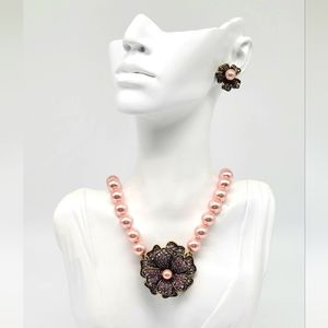 Heidi Daus | Jewelry | Heidi Daus Pink Pearl And Pink Diamond Swarovski ...